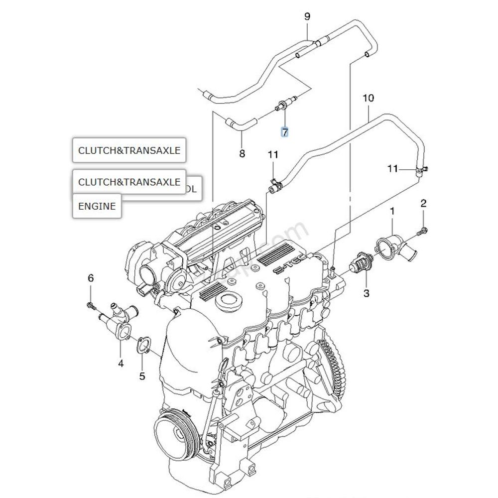 Daewoo Chevrolet Matiz, Kalos, Aveo, Spark PCV szelep, visszacsapó ...